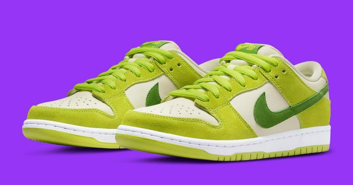 Ook deze fruitige Nike SB Dunk Low "Sour Apple" dropt… | Sneaker Squad