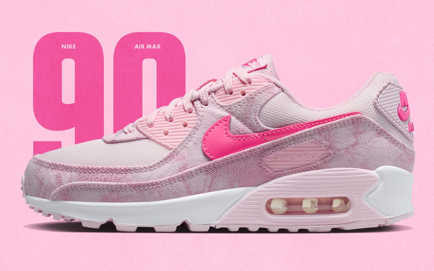 Nike geeft de Air Max 90 een "Pink Denim" make-over… | Sneaker Squad