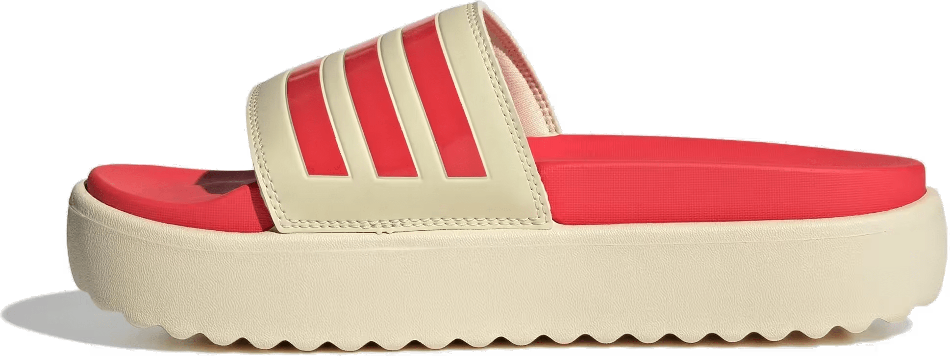 adidas Adilette Platform Slides Warm Vanilla Semi… | Sneaker Squad